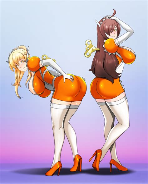 Rule 34 2girls Absurdres Ass Ass Expansion Blonde Hair Brainwashing