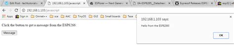 ESP8266 Server Serving HTML Javascript And CSS Techtutorialsx