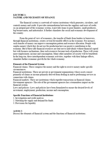 lec 1 2 pdf securities finance financial markets