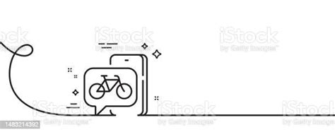 自転車アプリの線のアイコン市の自転車輸送標識カール付きの連続線ベクトル アイコンのベクターアート素材や画像を多数ご用意 アイコン