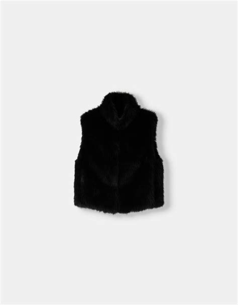 Faux Fur Vest Women Bershka