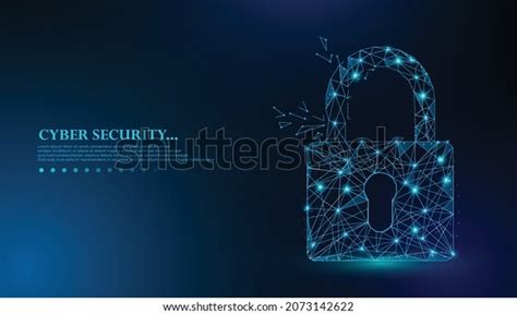 Cyber Technology Security Network Protection Background Stock Vector