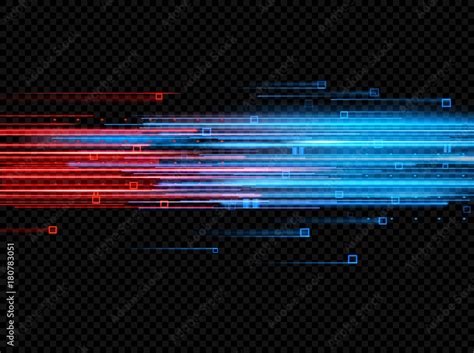 Illuminated Abstract Digital Neon Lines Of Glowing Particles Laser