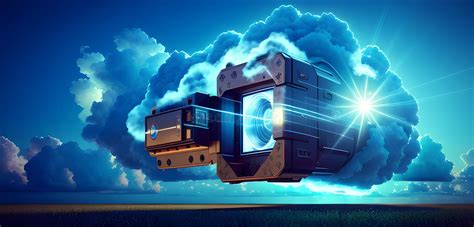 Illustration Concept Of Cloud Computing Service Future Data Storage Computing Power Generative