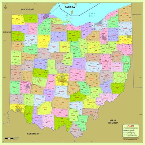 Printable Ohio Zip Code Map Printable Map Of The United States
