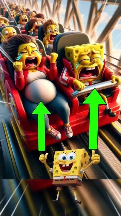 The First Time The Spongebob Team Rides A Roller Coaster Spongebob