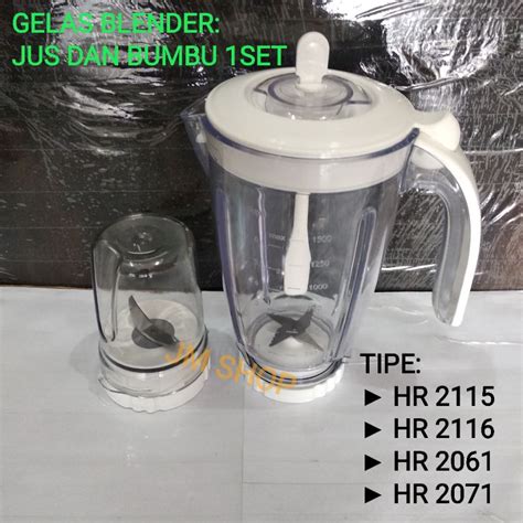 Jual Gelas Blender Philips Fullset Sparepart Jus Dan Bumbu Hr2115