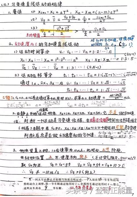 物理學霸超級手寫筆記曝光，太牛了！可打印 每日頭條