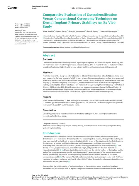 Comparative Evaluation Of Osseodensification Versus Conventional