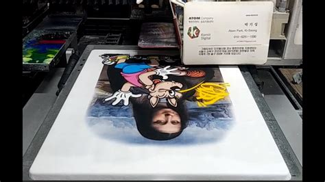 모나리자그림티셔츠프린팅dtg평판프린터코닛프린팅봉제나염dtp디지털스크린날염박기성2 Youtube