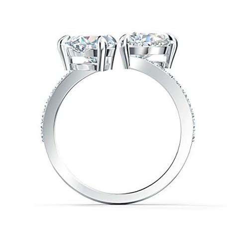 Swarovski Attract Soul Womens Open Ring With Swarovski Crystals And