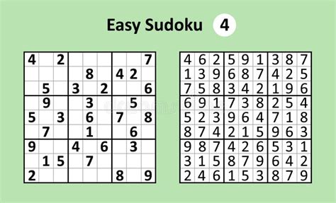 Sudoku Game With Answers Easy Complexity Stock Vector Illustration Of Template Answers