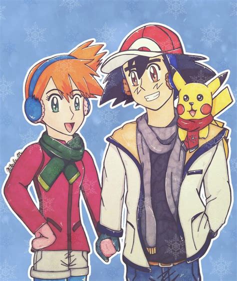 ‘christmas~ Pokeshipping A Fan Art By ‘mika La Raaml