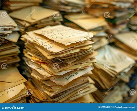 A Stack Of Handwritten Letters Transforming Into Emails Demonstrating The Digitization Of
