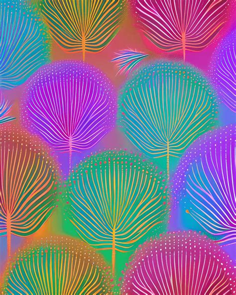 Colorful Abstract Graphic With Stipples Dots Dashes And Spirals