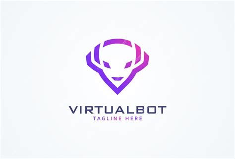 Premium Vector Bot Logo Design Letter V For Virtual Assistant Bot Vector Illustration