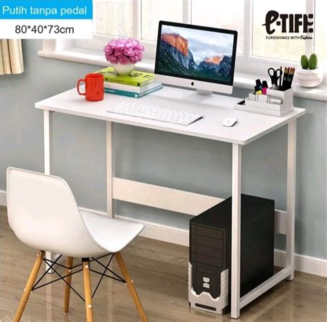 Meja Minimalis Meja Kerja Komputer Meja Kantor Meja Rias Putih 804073 On Carousell