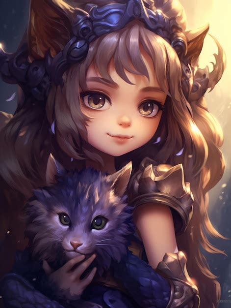 Chibi Anime Girl With Cat Ears