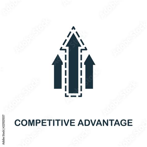 Stockvector Competitive Advantage Icon Monochrome Style Design From