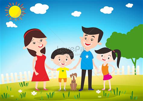 家庭出遊背景圖案素材，桌布圖片免費下載