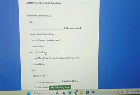 ZeroDivisionError And TypeError Def StudyX