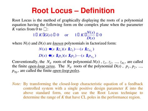 PPT Root Locus Method Theory And Application PowerPoint