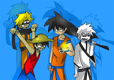 Dbz Bleach One Piece Naruto By Kenshintehchibi On Deviantart