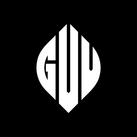 Guv Circle Letter Logo Design With Circle And Ellipse Shape Guv Ellipse Letters With