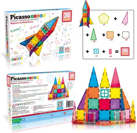 Picasso Magnetic Tiles Rocket Ship 36 Pieces Early Learning Centre