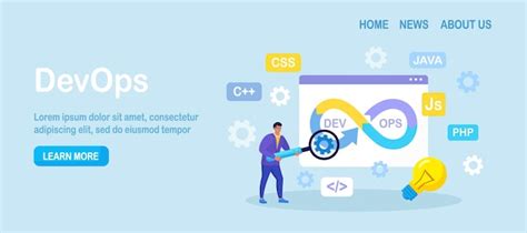 Premium Vector Devops Concept Continuous Process Of Software Administration And Production