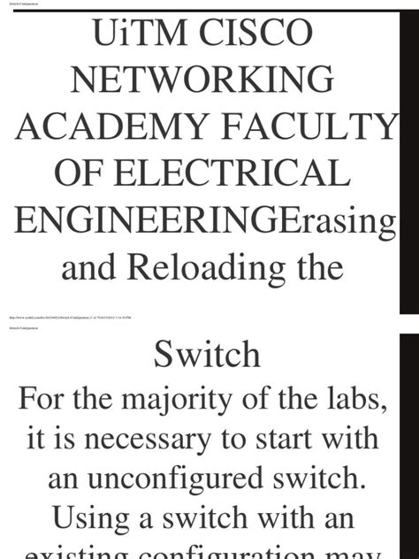 switch configuration pdf router computing internet architecture