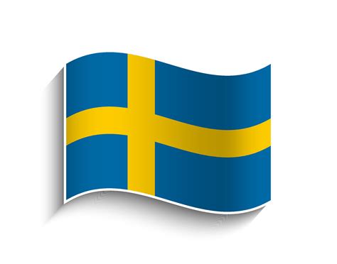 Vector Sweden Waving Flag Icon 34805415 Vector Art At Vecteezy