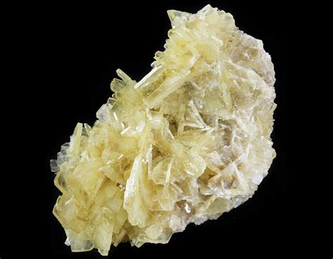 4 3 Yellow Barite Crystal Cluster Peru 64145 For Sale