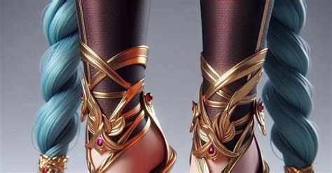Highheels Feet League Of Legends Red Toenails Pixiv