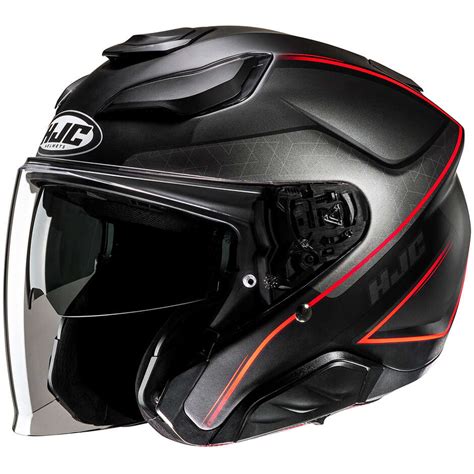 Hjc F31 Ludi Mc1sf Jet Motorcycle Helmet Matt Black Red For Sale Online