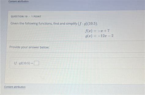 solved content attributionquestion 19 1 ﻿pointgiven the