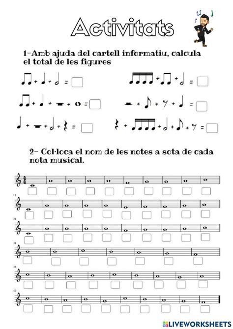 Activitats Musicals Worksheet