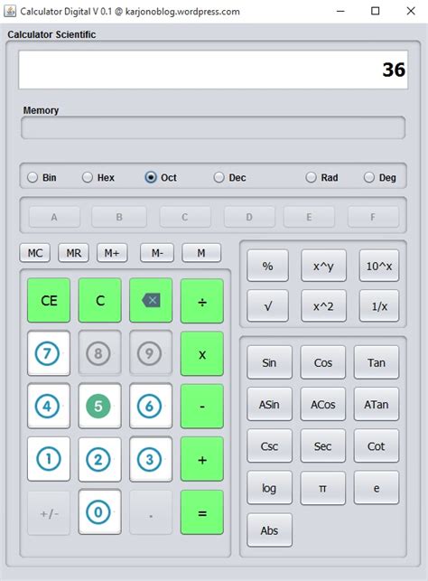Calculator Scientific Java Netbeans Phpkonull