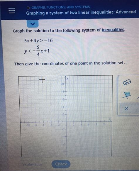 Solved Ographs Functions And Systems Graphing A System