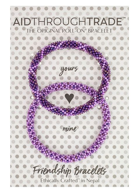 Roll On® Friendship Bracelets Amethyst Aid Through Trade Retail