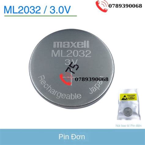 Maxell Ml2032 Pin Điện Tử Lithium Có Thể Sạc Lại 3v Thiết Bị Máy Tính