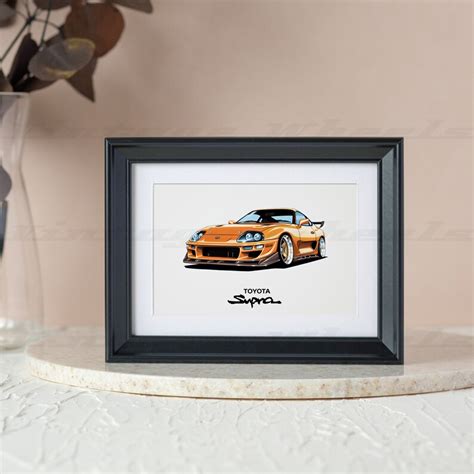 Toyota Supra Jdm Car Poster Legends Jdm Car Jdm Car Poster Gift For