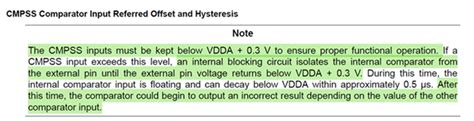 TMS F Why VDAC B Floating Only Infect CMPSS Function C Microcontrollers Forum