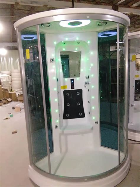 Enclosed Golden Color Massage Whirlpool Steam Shower Room Enclosed