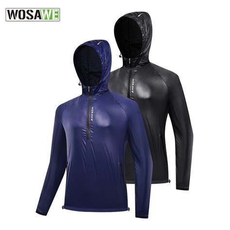 Jual Preorder Wosawe Mens Cycling Jacket Hooded Waterproof Windproof