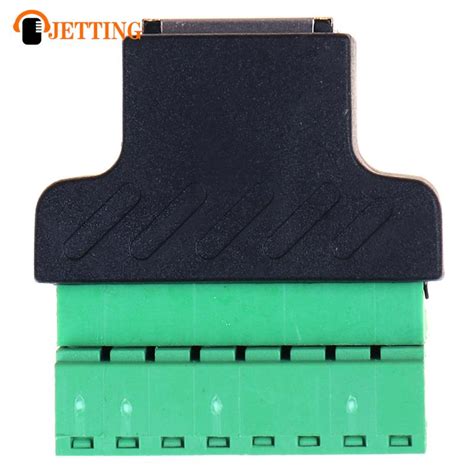 Pc RJ Female To Screw Terminal Pin Connector Ethernet Cable Extender Adapter Computer