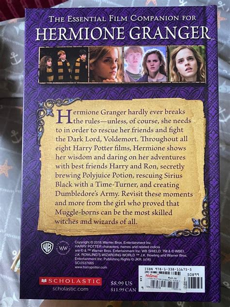 Hermione Granger Cinematic Book Hard Cover Hobbies And Toys Books