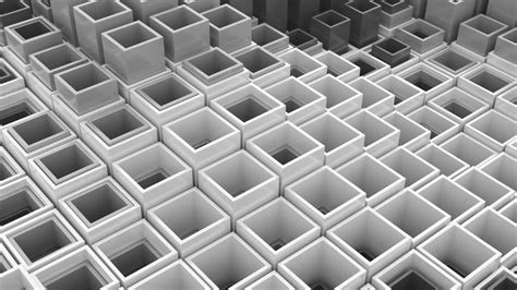 Abstract Geometric Pattern Of Interlocking Boxes Free Stock Video Footage
