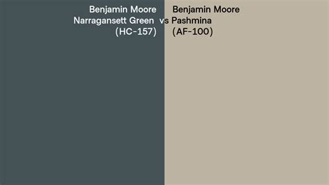 Benjamin Moore Narragansett Green Vs Pashmina Side By Side Comparison