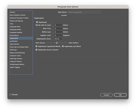 How To Turn Off Hyphens In Indesign
